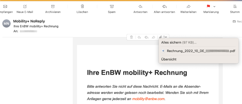 Web-Zugang (im Browser, nicht nur per App) zu EnBW Mobility+ für ...